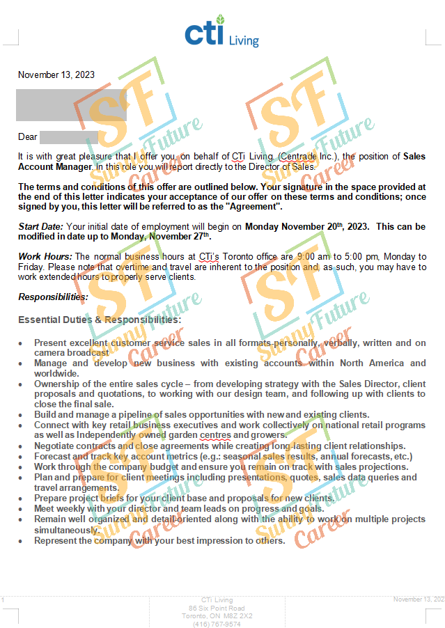 Results | SunnyFuture Offer Letter | Career Consulting Platform