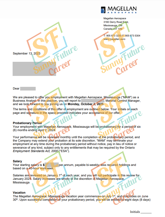 Results | SunnyFuture Offer Letter | Career Consulting Platform